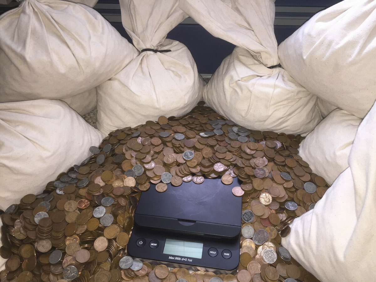 2LB WHEAT PENNY BAG OLD US LINCOLN CENT COINS VINTAGE ESTATE SALE COLL ...