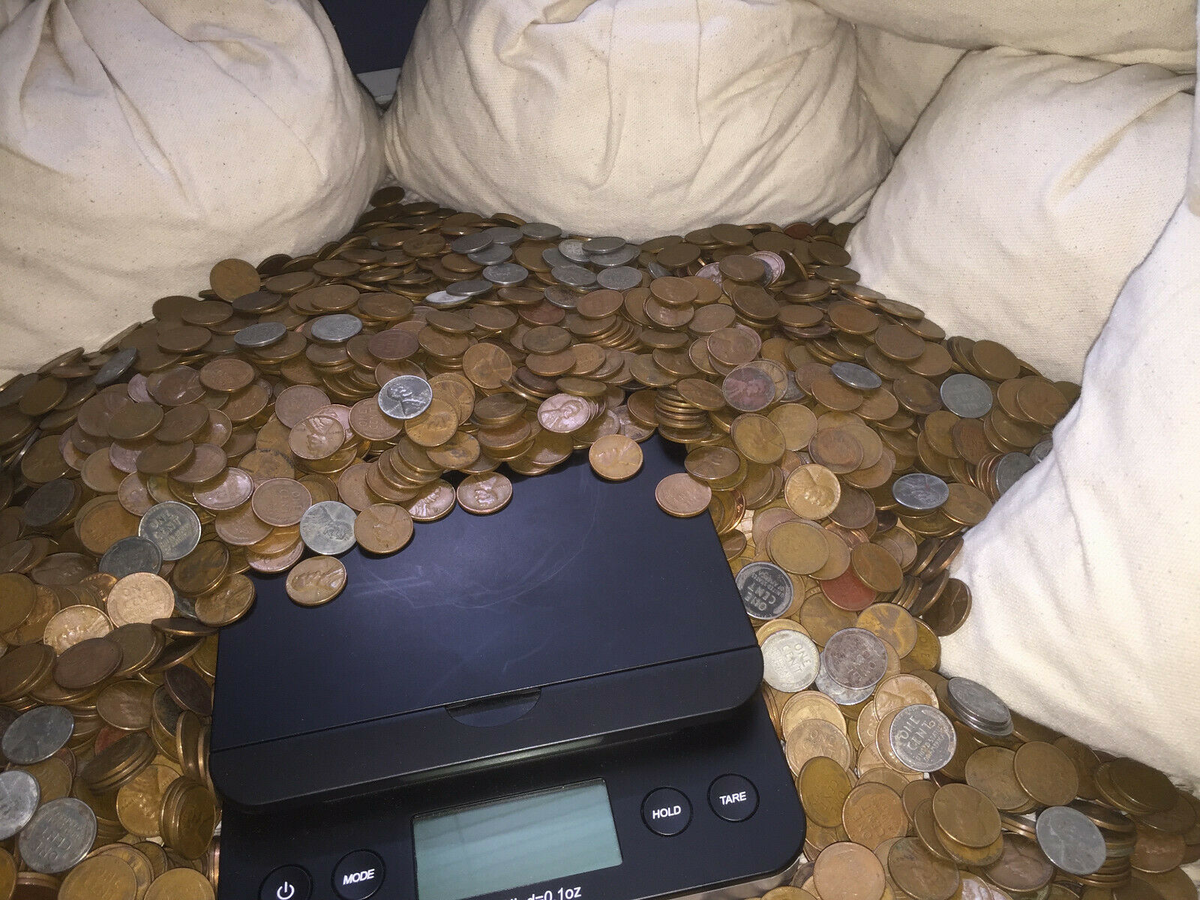 1LB WHEAT PENNY BAG OLD US LINCOLN CENT COINS VINTAGE ESTATE SALE COLL ...