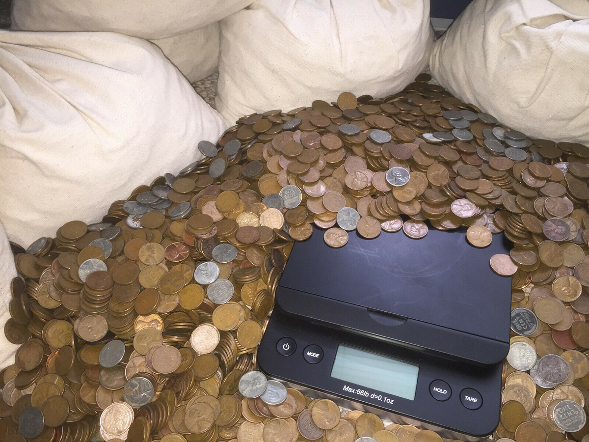 2LB WHEAT PENNY BAG OLD US LINCOLN CENT COINS VINTAGE ESTATE SALE COLL ...